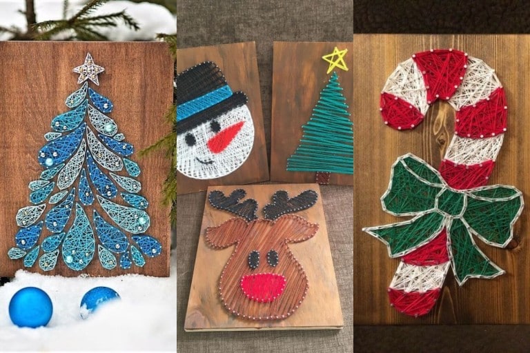 Creative And Amazing Christmas String Art Ideas